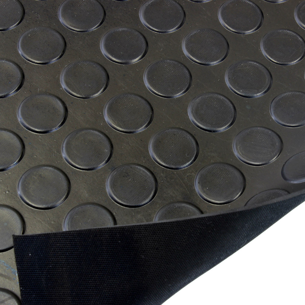 3mm Coin Mat Rubber 1200mm Wide Black